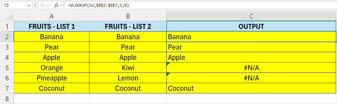 EXCEL – compare columns – part III – Excel tutorials