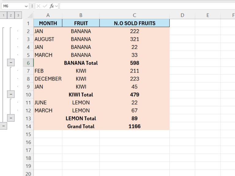 EXCEL – GROUP AND SUBTOTAL – Excel tutorials