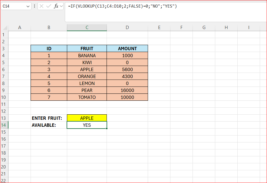 SEARCH IF VALUE EXIST – Excel tutorials